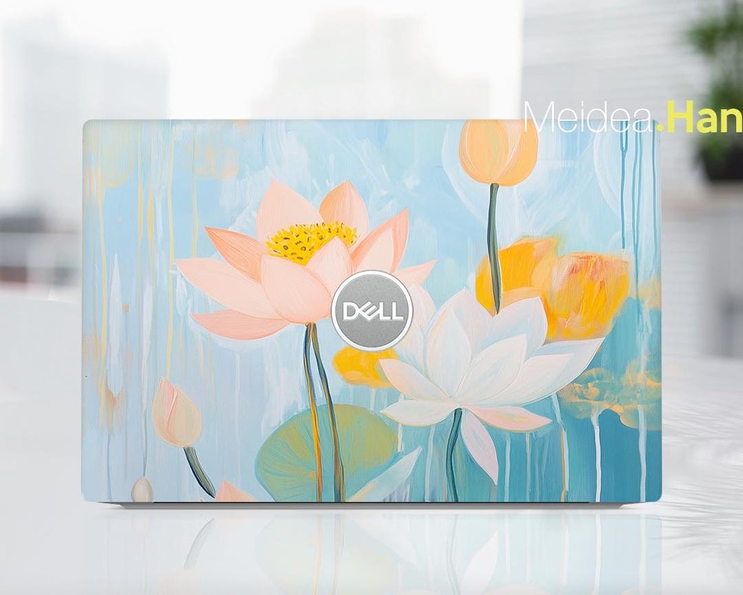 Laptop Skin Dell Logo Protection Sticker Watercolor Art Design Vinyl ...