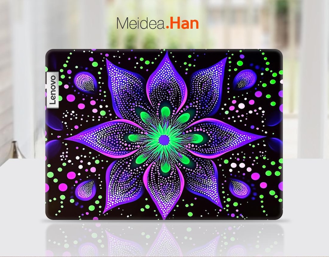 Lenovo 2 in 1 Skin Art Sticker Custom Design Abstract Flower Design ...