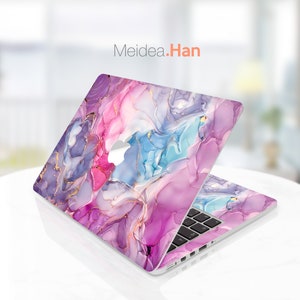 Apple Laptop Skin Personalized Customizable Colorful Marble Painting ...