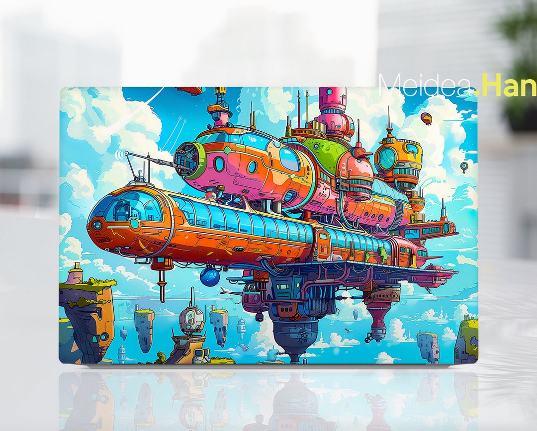 Laptop Film Dell Custom Decal Personalized Gift Creative Sky City ...