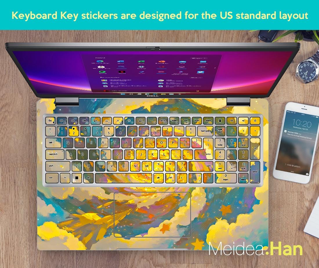 Dell Laptop Skin Custom Decal Personalized Sticker Gift for Women ...