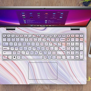 Hp Laptop Skins 14 Inch Personalized Customizable Marble Curve Vinyl ...