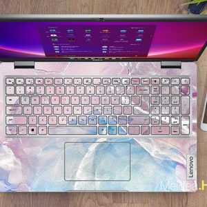 Lenovo Thinkpad Decals Personalized Gift Corlorful Marble Vinyl Sticker ...