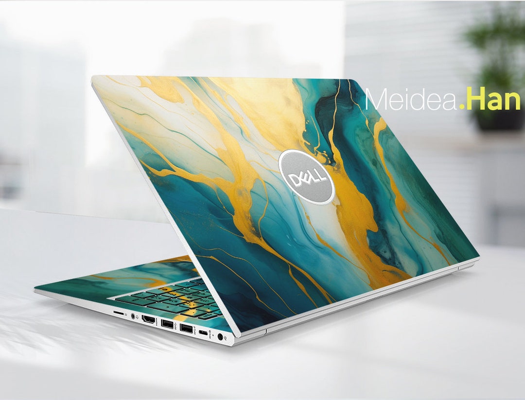 Custom Laptop Skin Protect Dell Vinyl Decals Personalised Abstract ...