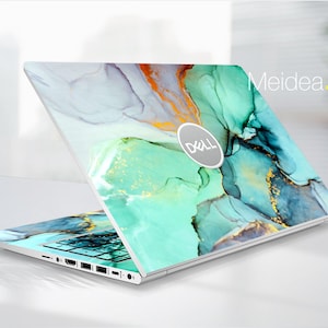 Personalized Dell 15 Inch Laptop Skins Decal Colorful Marble Texture ...