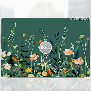 Custom Laptop Skins Dell 7640 Decals Back to School Gift Floral Design ...
