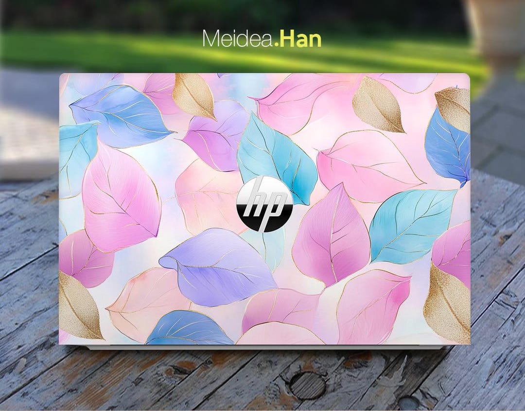 Hp Laptop Skin Pavilion X360 Personalized Sticker Custom Gift Leaf Art ...