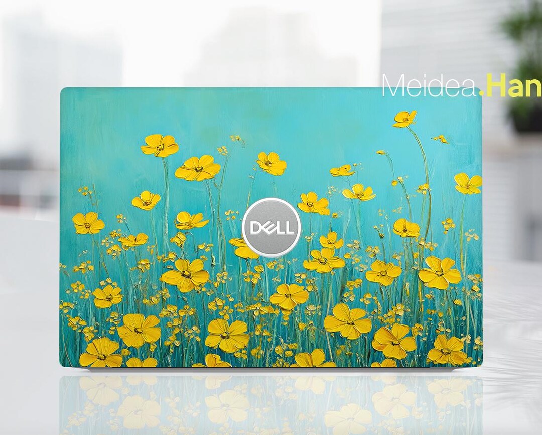 Dell Laptop Skin Stain Prevention Gift for Her Surface Decal Yellow ...