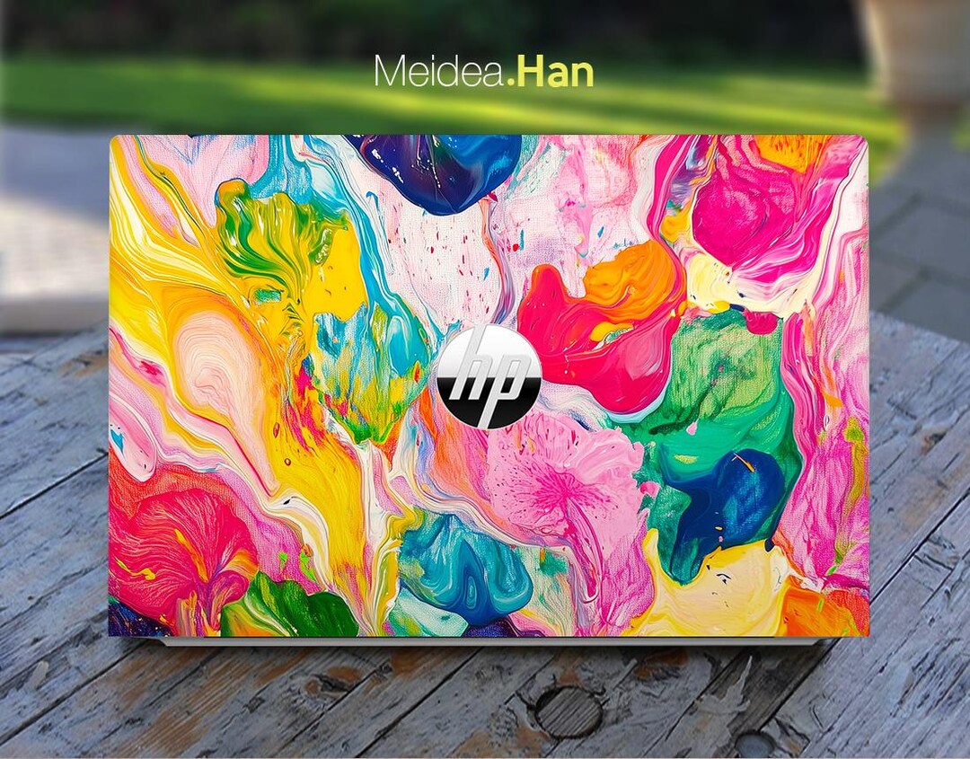 Custom Sticker Hp Laptop Decal Matte Skin Personalized Gift Colorful ...
