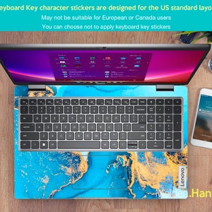 Lenovo Yoga Laptop Skin Decals Personalized Gift Blue Marble Vinyl ...
