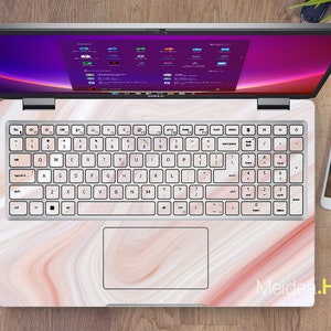 Hp Laptop Skin 14 Inch Personalized Customizable Marble Texture White ...