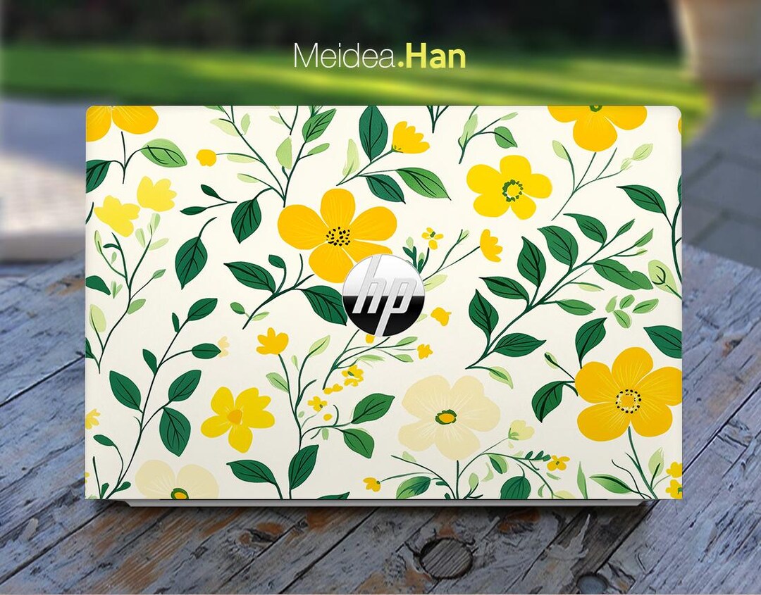 Laptop Sticker Hp 16-AD Skin Personalized Decal Custom Gift Yellow ...