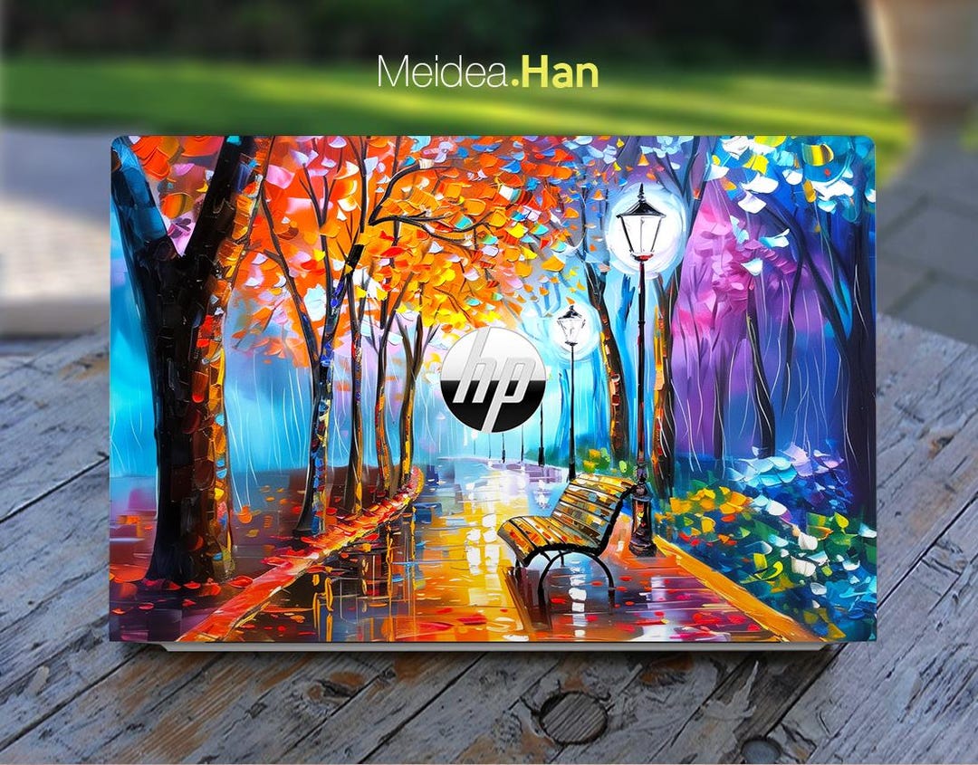 Hp Laptop Skin Back to School Gift for Her Colorful Oil Painting Style ...