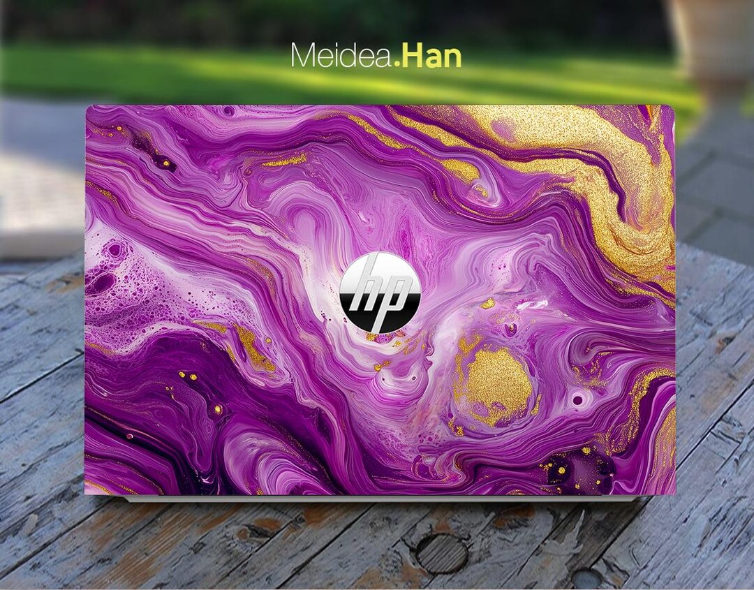 Hp Laptop Skin Protective Decal Personalized Gift Purple Texture Design ...