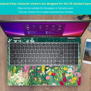 Custom Laptop Skins Dell 7640 Decals Designed Accessories Floral Design ...