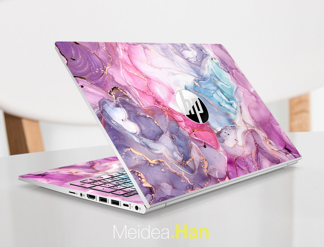 Hp Notebook Laptop Skins Personalized Customizable Pink Marble - Etsy
