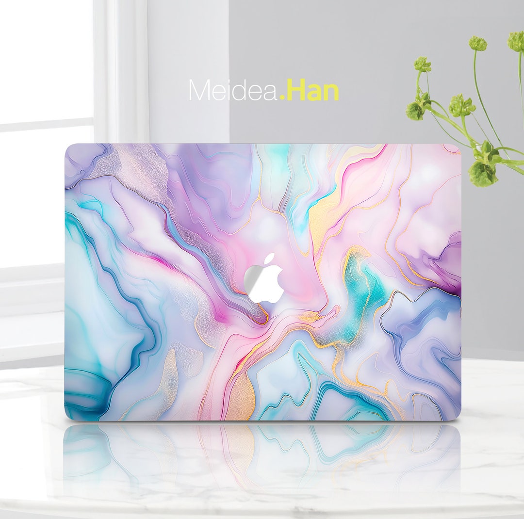 MacBook Pro Skin Personalization Gift Colorful Marble Design Mac Air ...