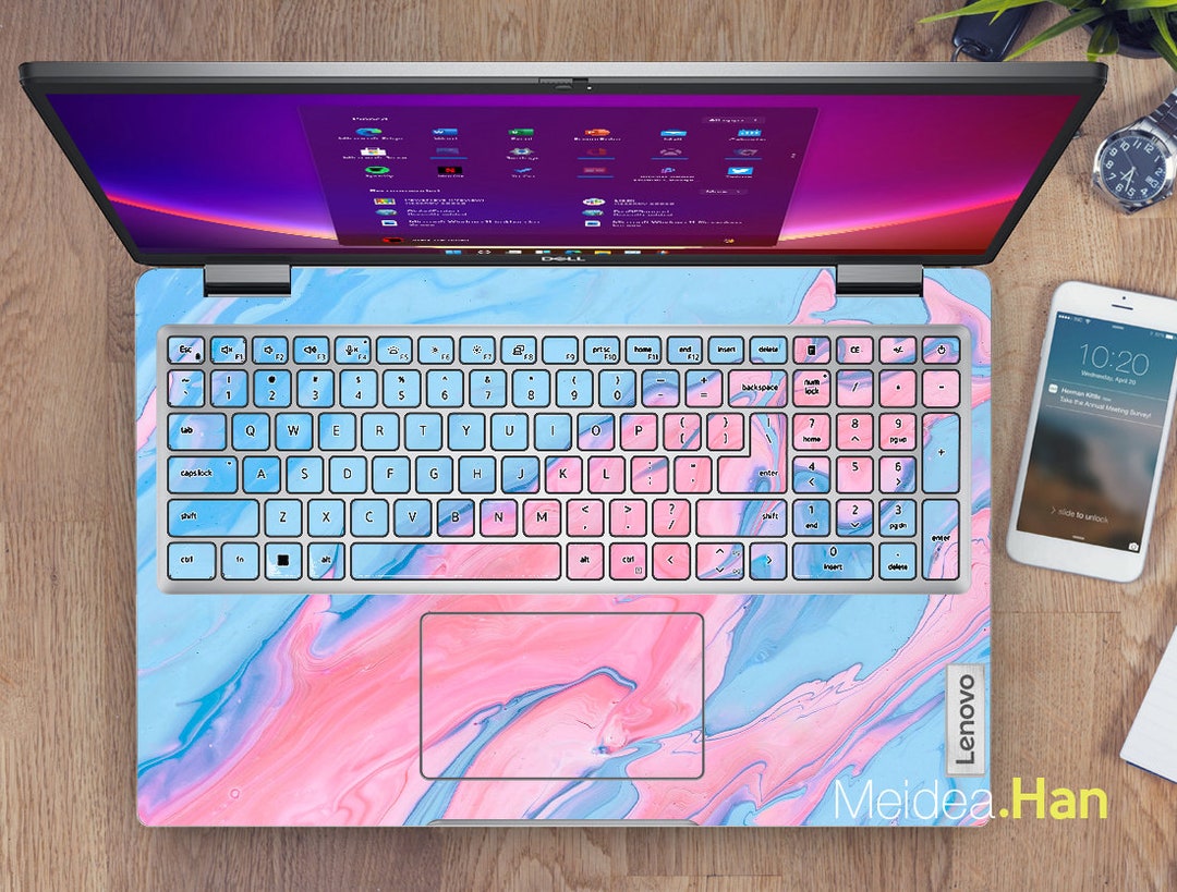 Lenovo Laptop Skin Thinkpad E15 Personalized Customizable Marble Vinyl ...