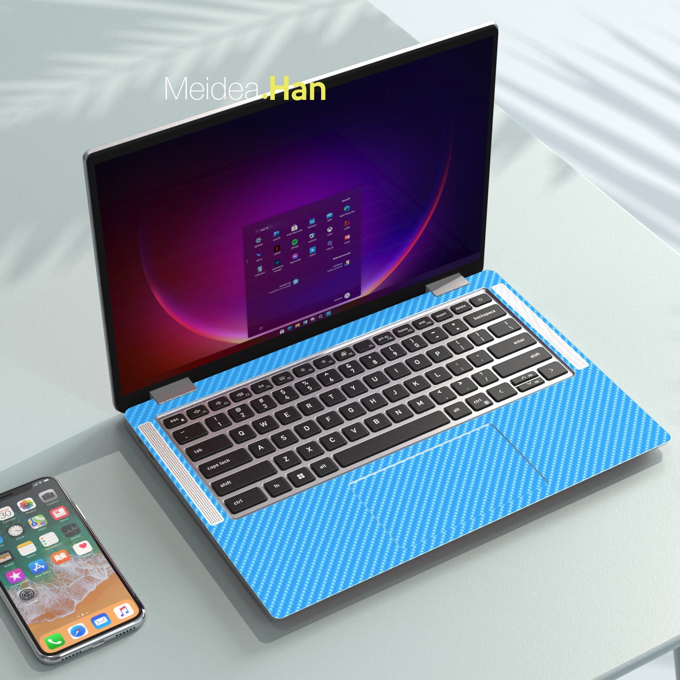 Dell Skin Purple Carbon Fiber Solid Color Decal Laptop Accessories ...