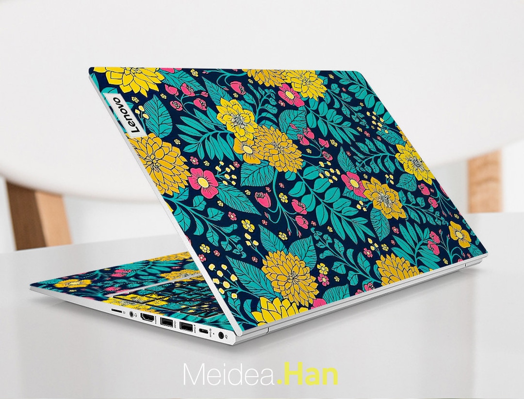 Lenovo Laptop Skin Ideapad 1 Personalized Customizable Flowers Vinyl ...