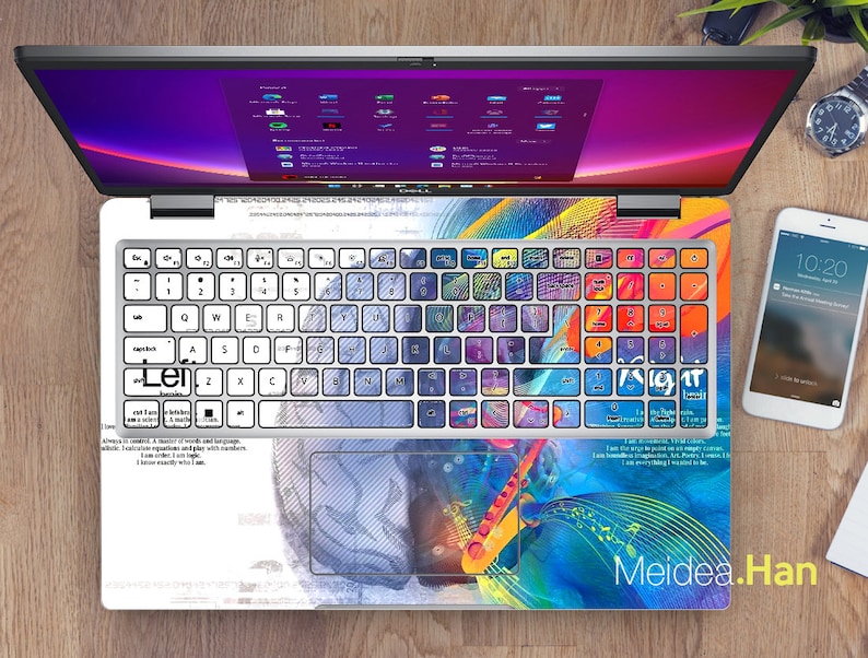 Personalized Hp Laptop Skins Gift for Him Customizable Left and Right ...