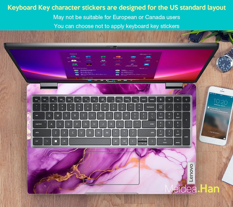 Lenovo Laptop Film Cover Minimalist Illustration Design Personalized ...