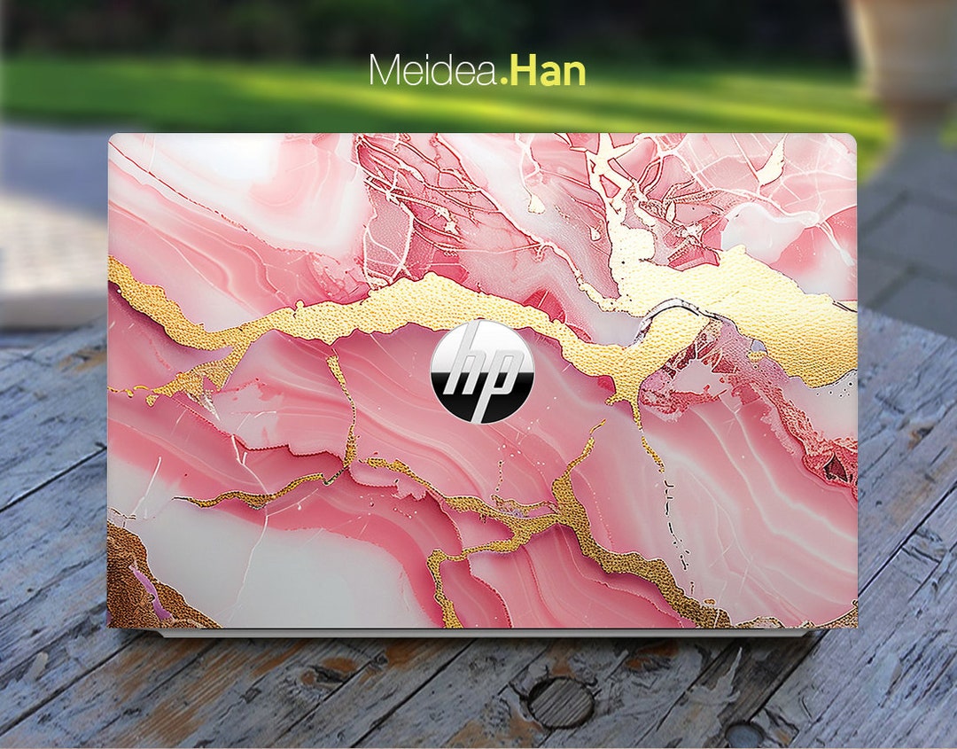 Hp Laptop Skin 15 Inch Personalized Customizable Marble Texture Pink ...