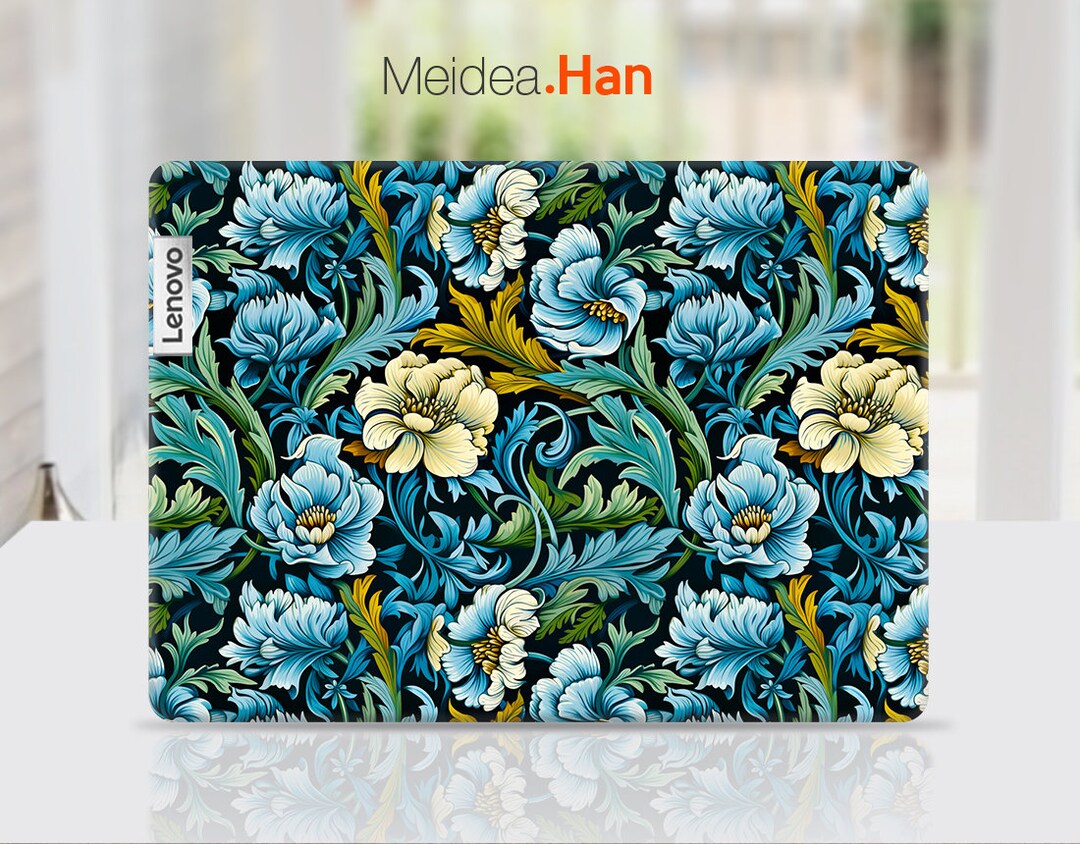 Custom Laptop Skin Lenovo Yoga Personalization Gift Blue Aesthetic ...