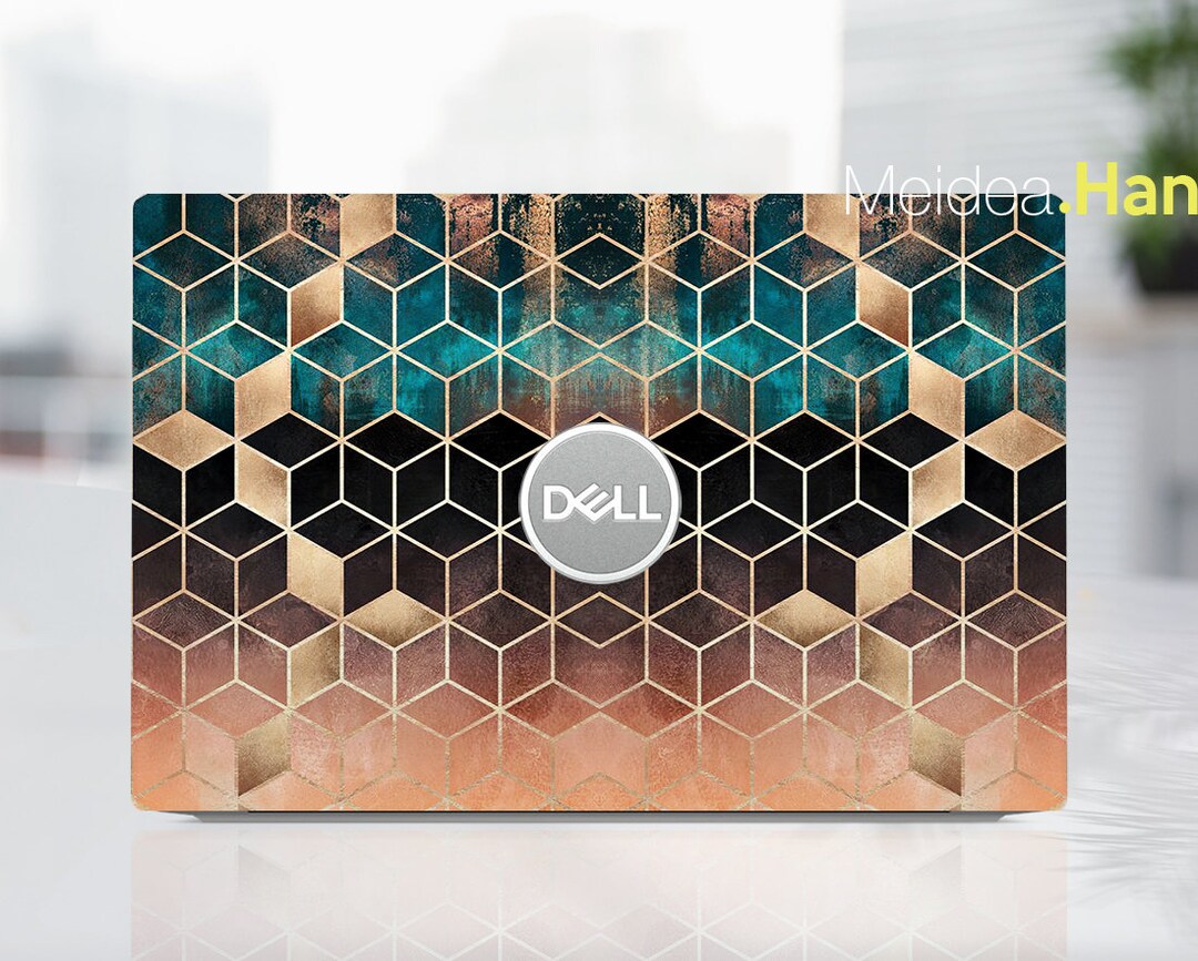 Dell Xps 15 Skin Gold Geometric Design Personalized Gift 3M Vinyl Decal ...