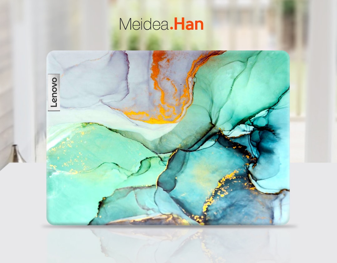 Lenovo Thinkpad Laptop Skin Personalized Gift Green Marble Vinyl ...