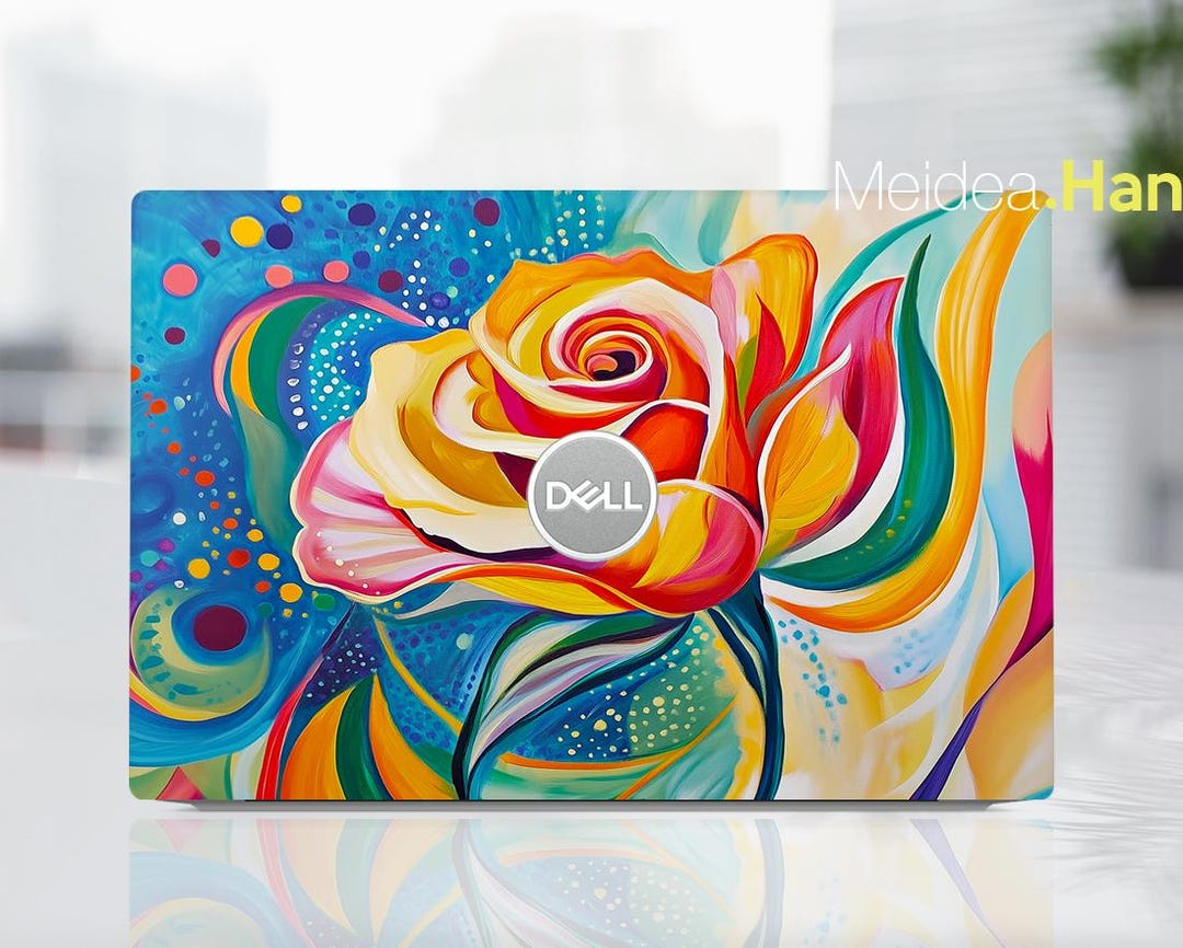 Custom Laptop Skin Dell 15 Inch Decal Beautiful Sticker Art Display Oil ...