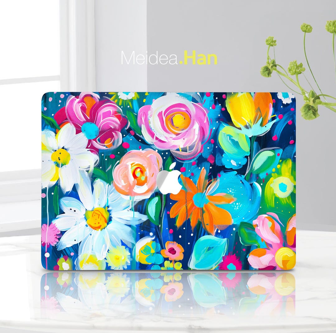 MacBook Accessorie Back to School Gift Unique Flowers Design Mac Pro ...