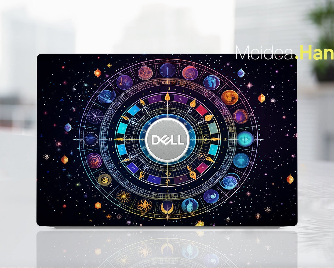 Laptop Skin Dell Accessories Customizable Personalization Astrology Patterns Unique Art Designs ...