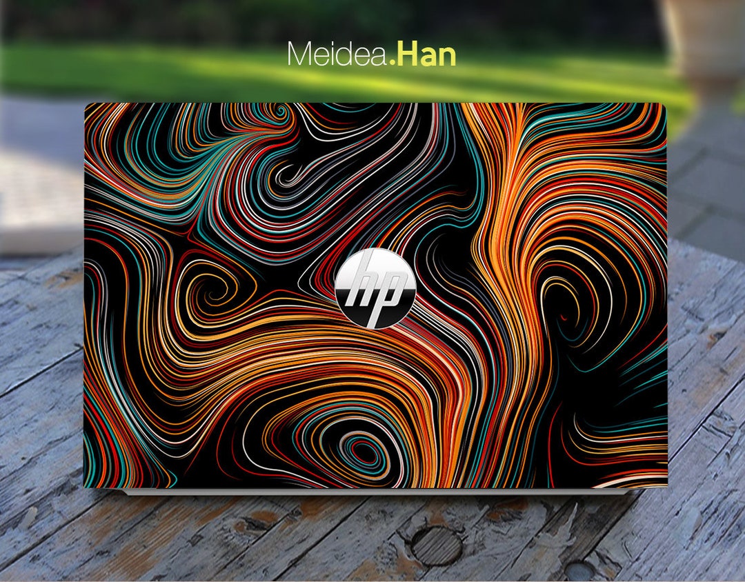 Hp Laptop Skin 15.6 Inch Personalized Customizable Black Vinyl Gift for ...