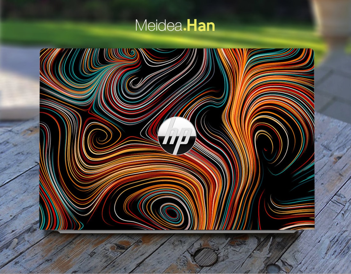 Hp Laptop Skin 15.6 Inch Personalized Customizable Black Vinyl Gift for ...