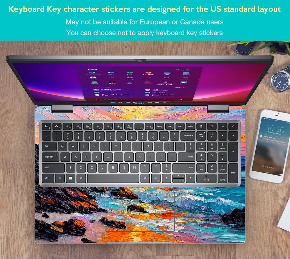 Thinkpad T14 Gen 5 Laptop Skin Custom Sticker Oil Painting Seaside ...