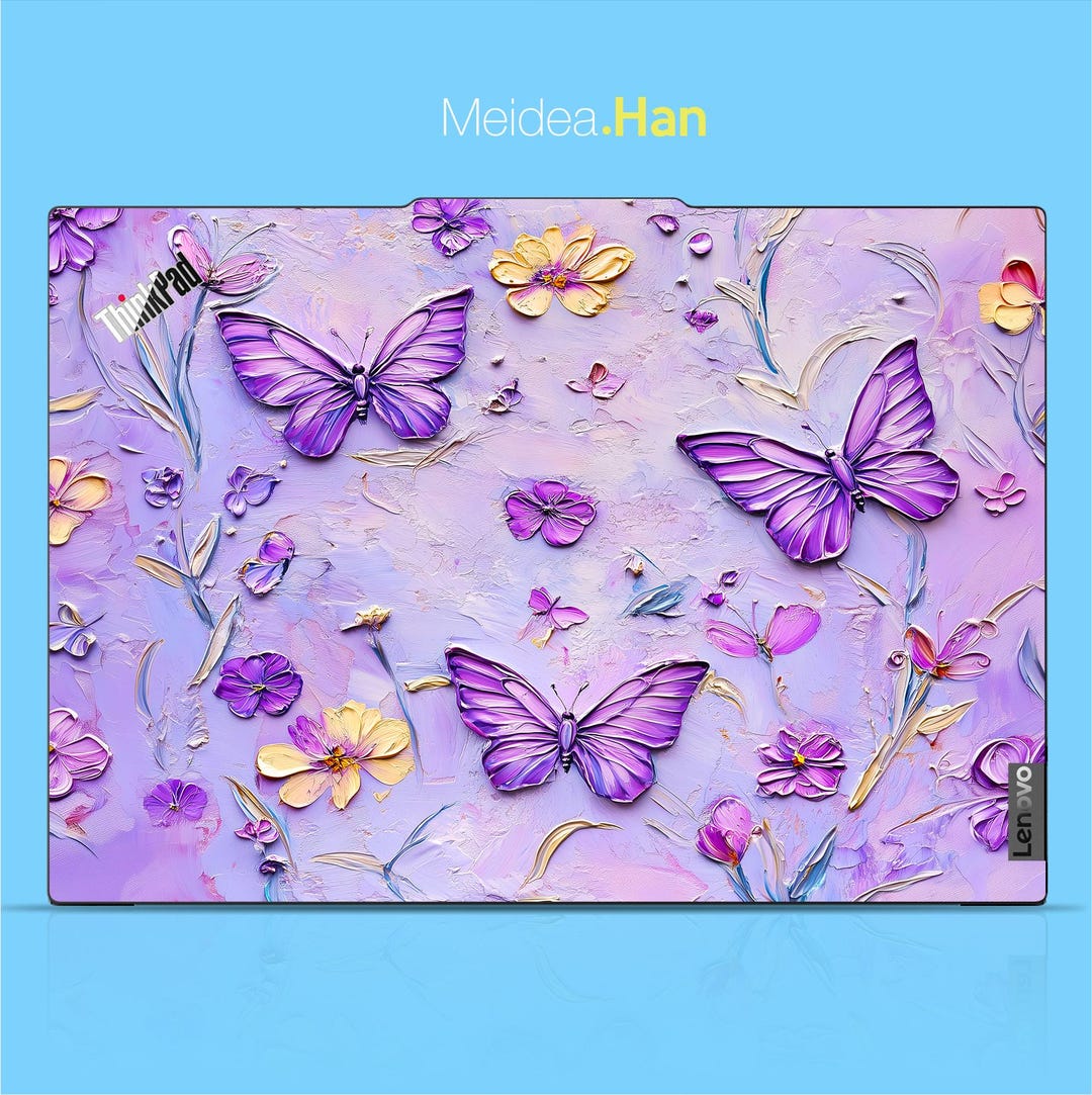 Lenovo Skin Thinkpad P16v Gen 2 Laptop Protective Film Purple Butterfly ...