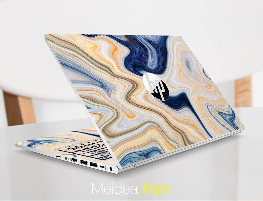 Hp Laptop Skin G15 Personalized Customizable Marble Texture Black ...