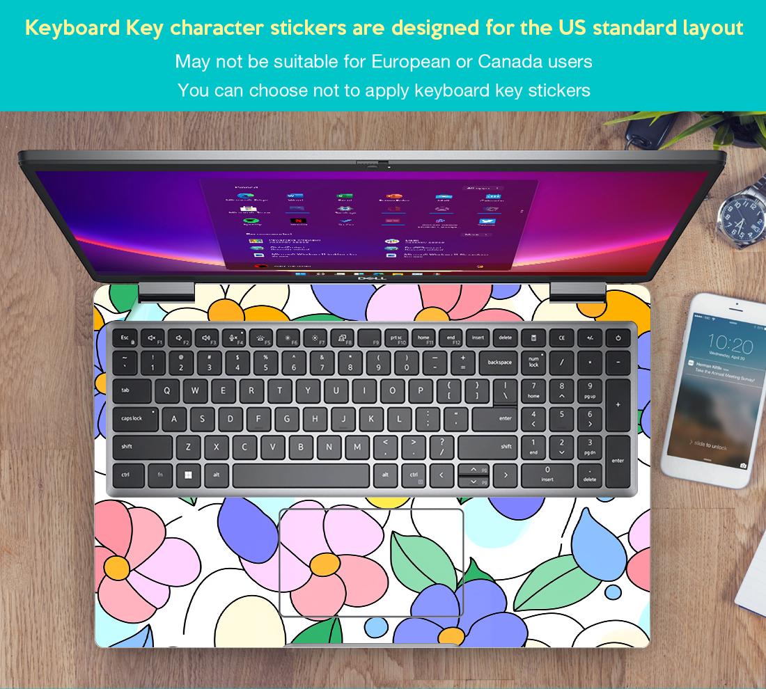 Dell Sticker Laptop Skin Stain Prevention Decal Gift for Her Cartoon ...