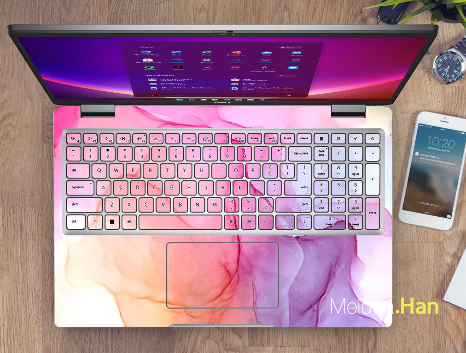 Hp Elitebook 840 G7 Skin, Personalized Customizable Marble Texture ...