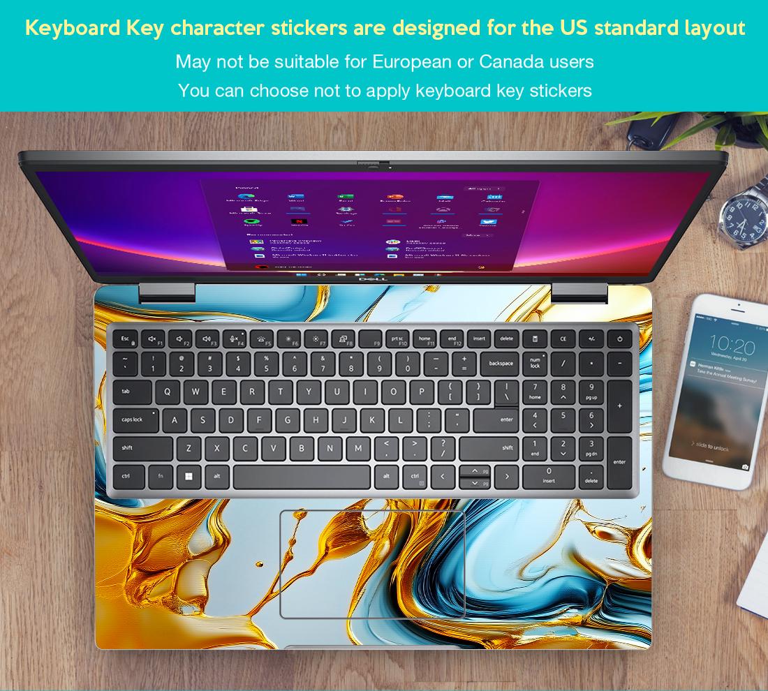 Laptop Skin Dell 16 Inch Logo Protection Vinyl Decal Personalized Gift ...