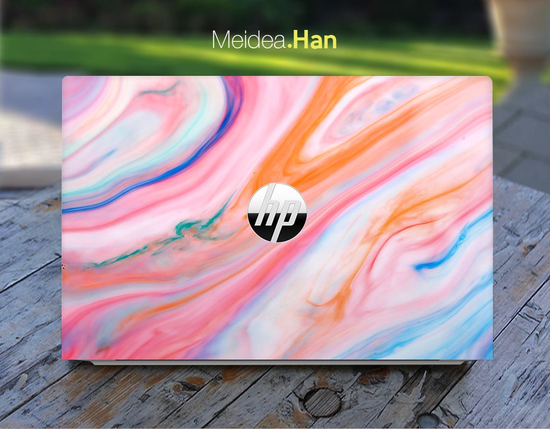 Hp Laptop 15.6 Skin Personalized Red Marble Texture Vinyl Gift for ...
