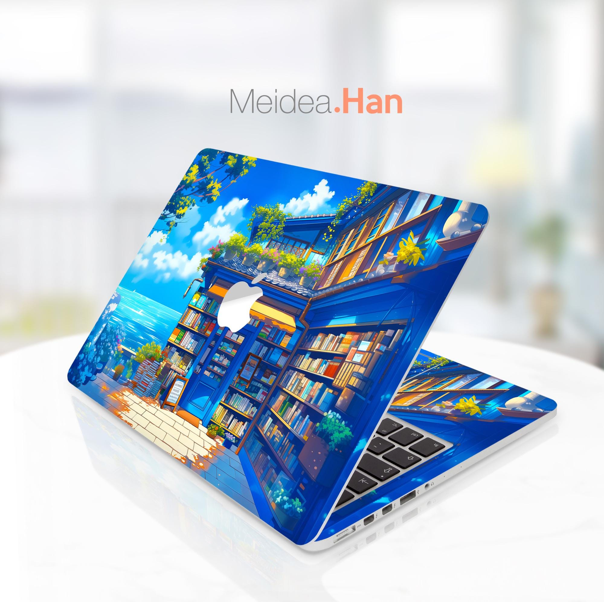MacBook Air 13 Decal MacBook Accessories Laptop Skin Seaside Bookstore ...