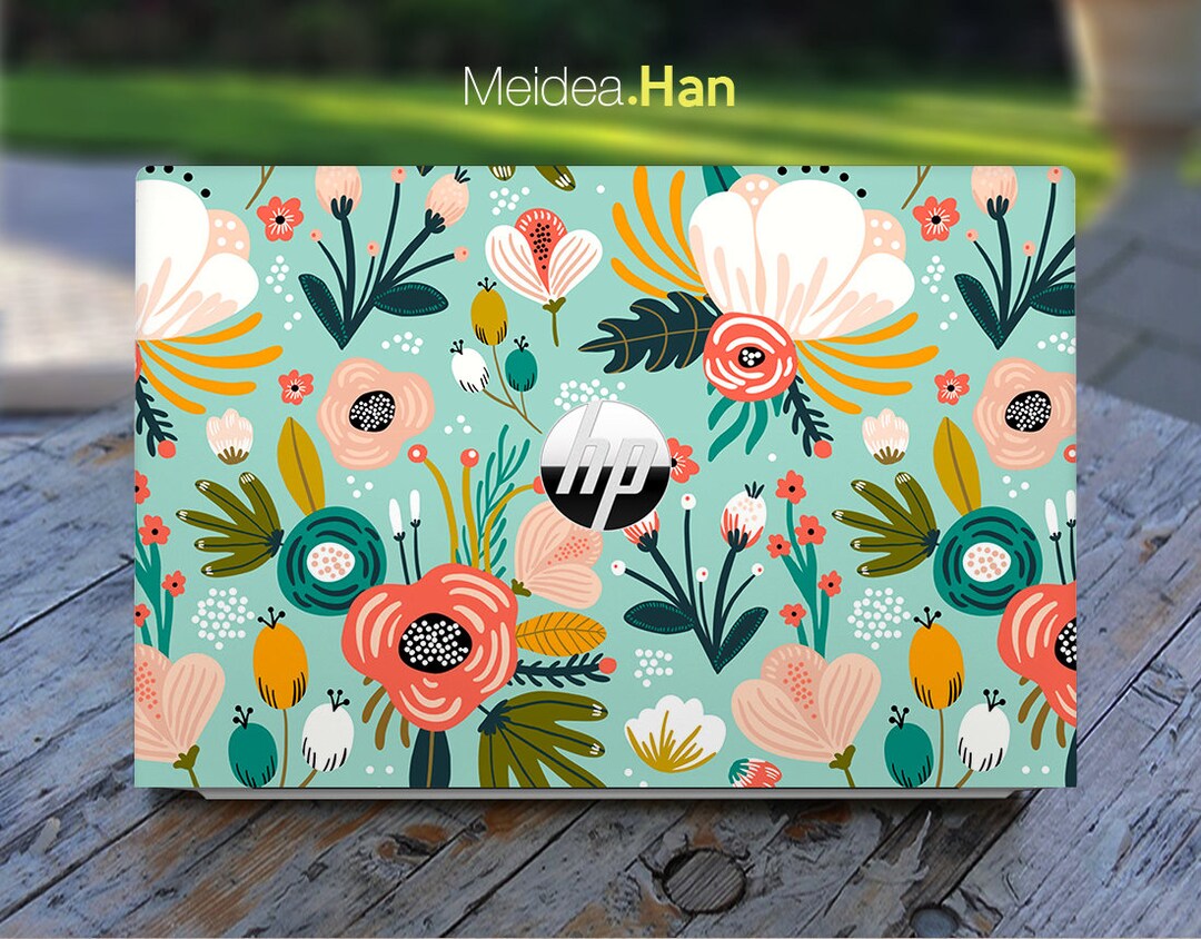 Laptop Skin Hp Envy X360 Skin Personalized Customizable Green Marble Vinyl Ts For Her For