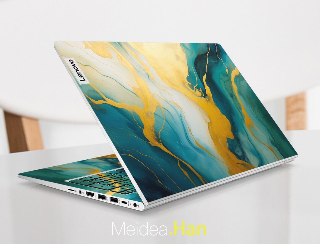 Custom Laptop Skin Protect Lenovo Vinyl Decals Personalised Abstract ...
