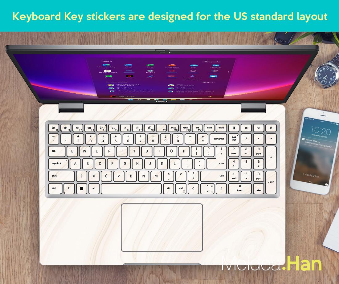 Custom Laptop Skin Sticker Dell PB16255 Personalized Beige Marble ...