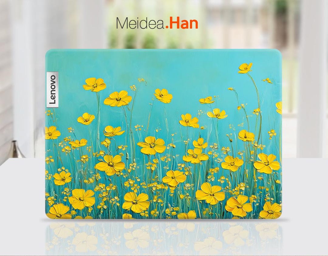 Lenovo Laptop Skin Surface Sticker Small Yellow Flower Design Vinyl ...