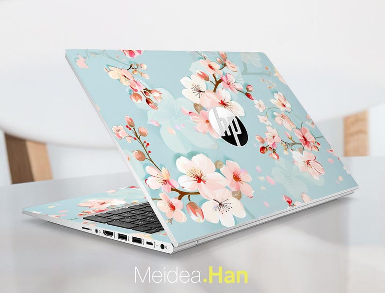 Laptop Skin Hp 16-AC Decal Custom Gift Back To School Beautiful floral ...