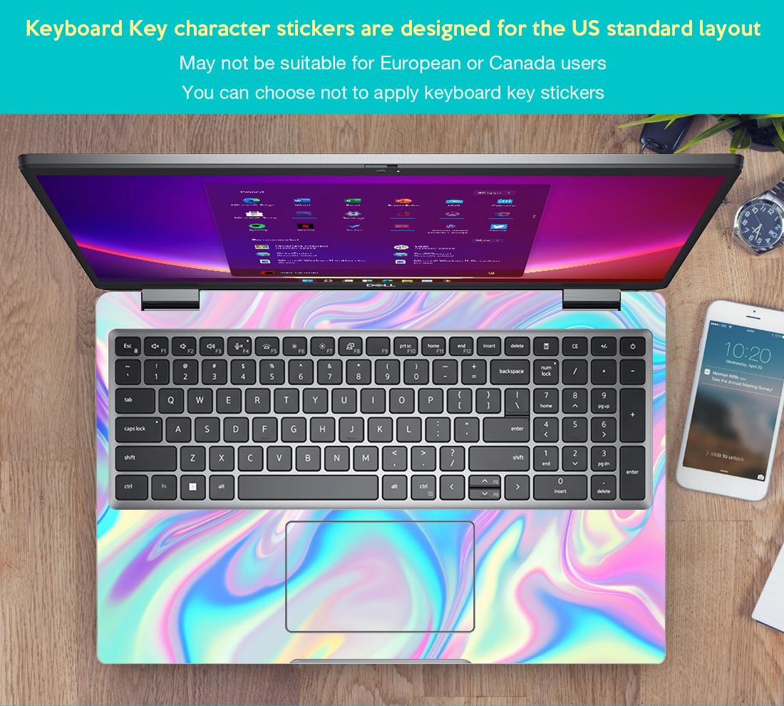 Custom Laptop Vinyl Skin Dell Decal Color Laser Style Design for Xps ...
