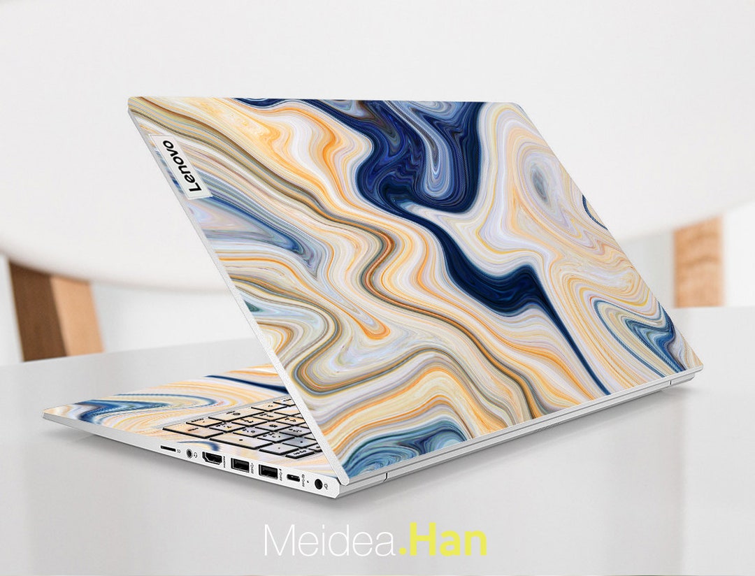 Lenovo Laptop Skins Ideapad Flex 5 Personalized Gift White Simple Lines ...